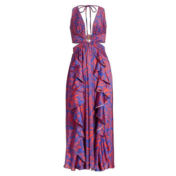 PatBO | Dresses | Patbo Pua Printed Cut Out Maxi Dress | Poshmark